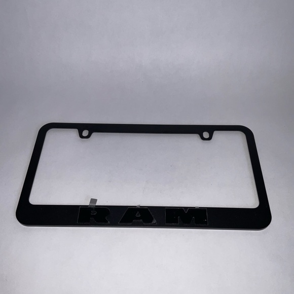 Other | Matte Black License Plate Frame W Emblem Logo For Dodge Ram ...